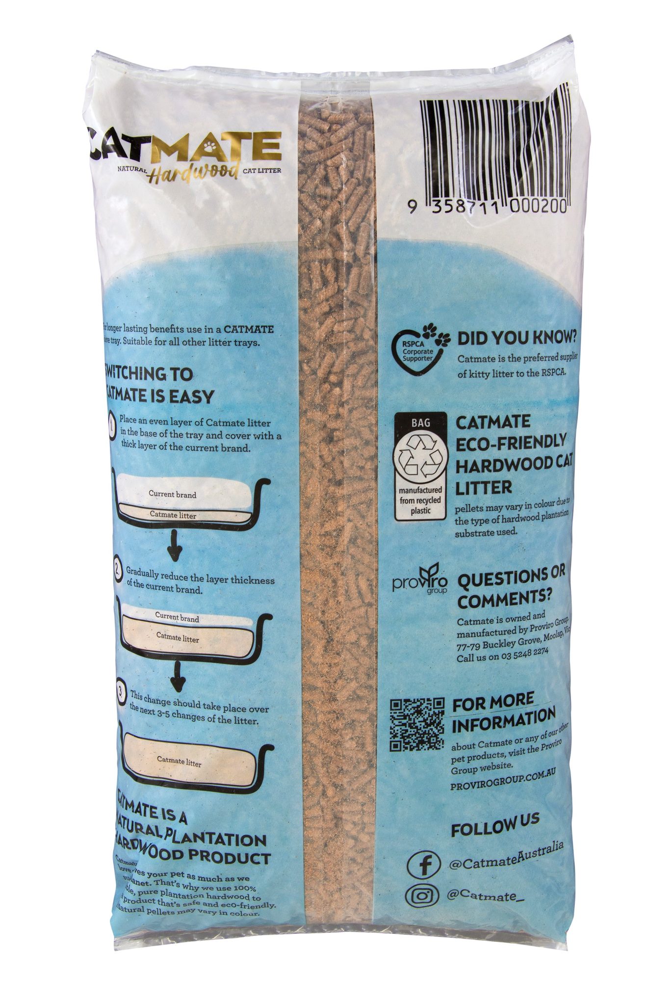 CatMate Hardwood Litter - Proviro Group Australia